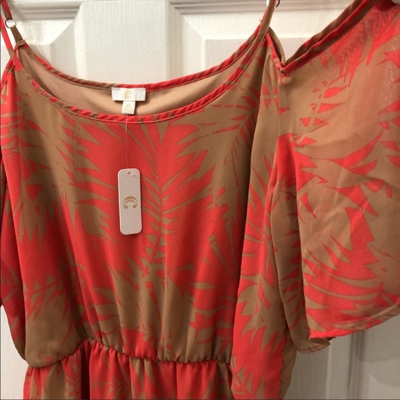 Charming Charlie | Dresses | Charming Charlies Palm Coral Dress | Poshmark